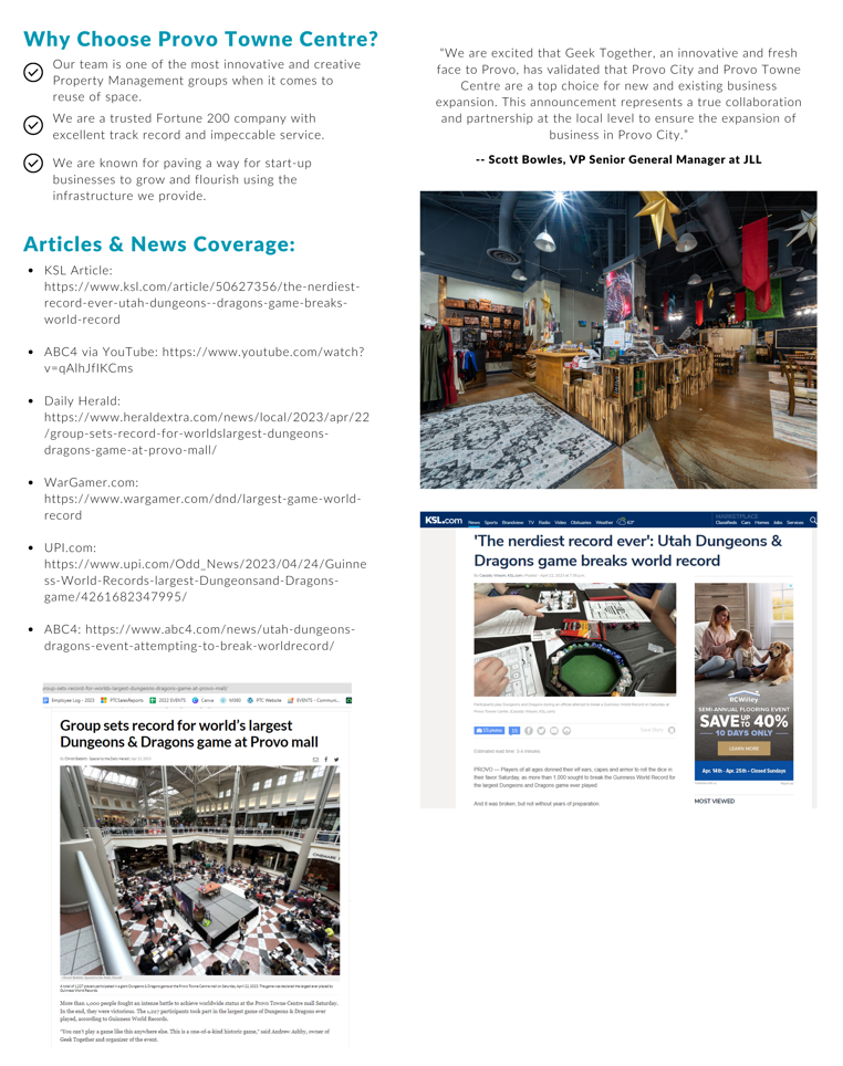 We Geek Together | Provo Towne Centre